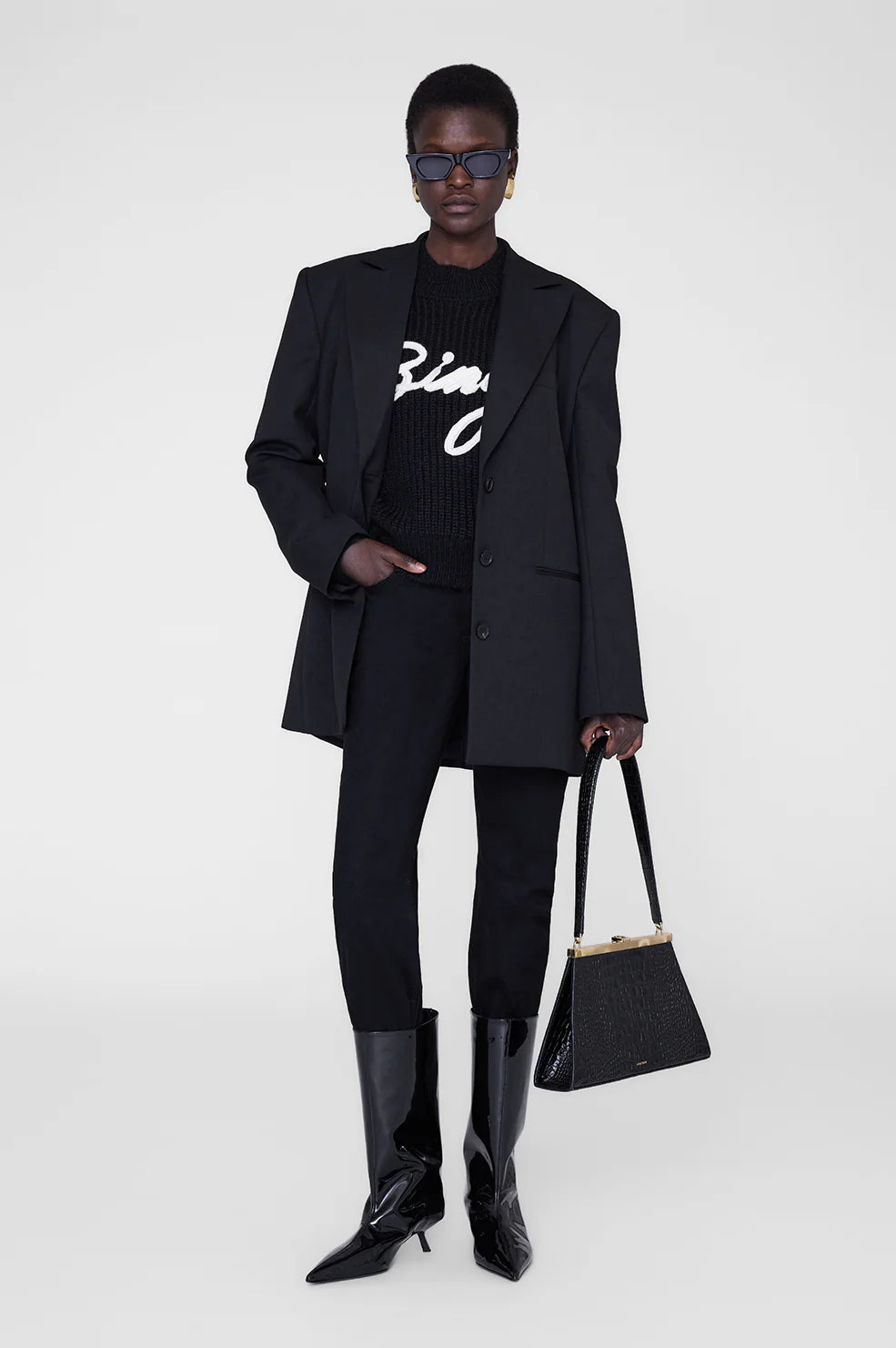 Anine Bing Kendrick Sweater Bing - Black – Atelerietheshop