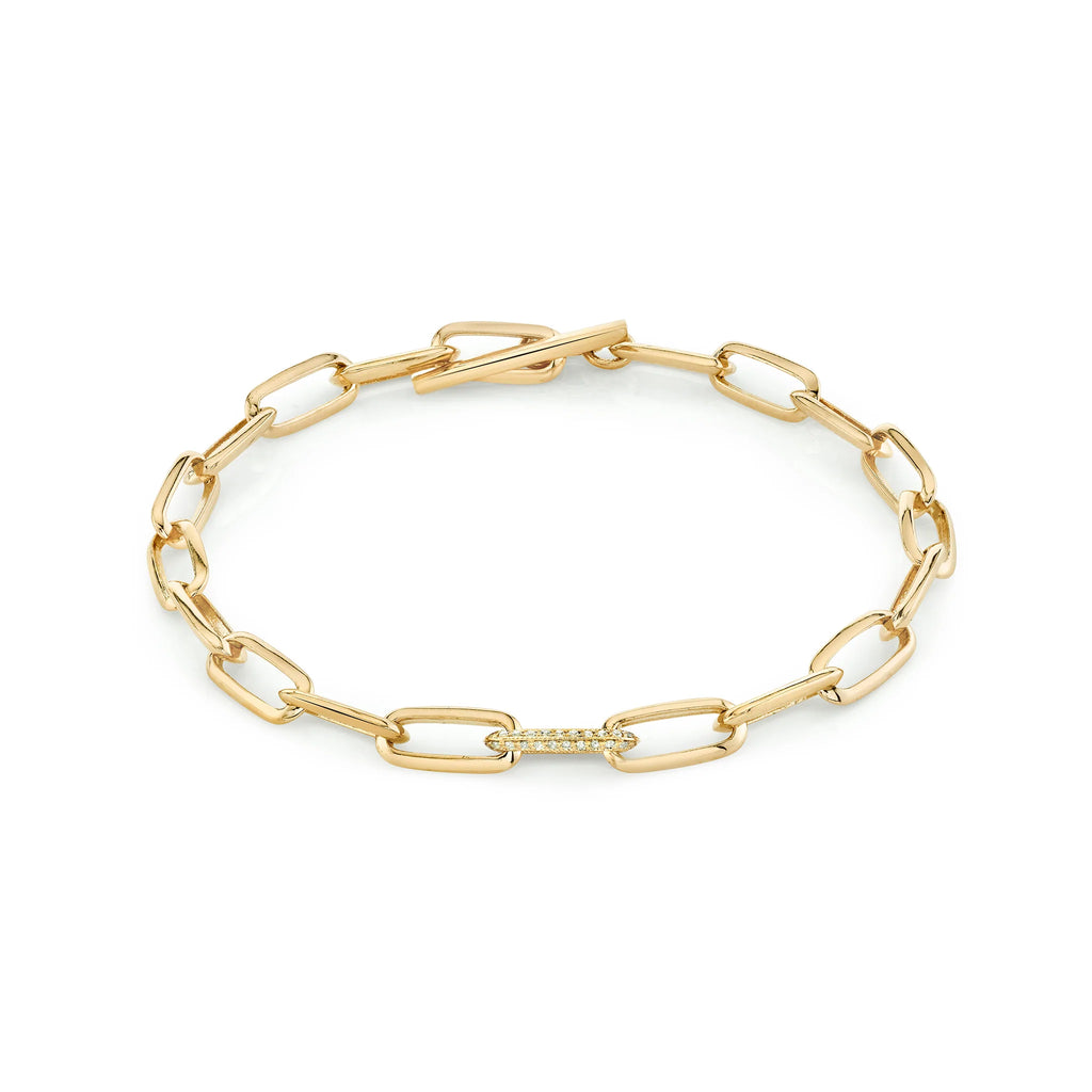 Lizzie Mandler Knife Edge Bracelet with 2-Sided WD Pave Link ...