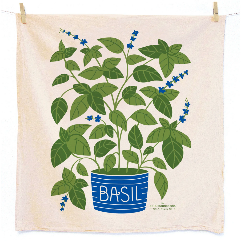 Neighborgoods Basil Herb - Dish Towel + Sponge Cloth Set – Atelerietheshop